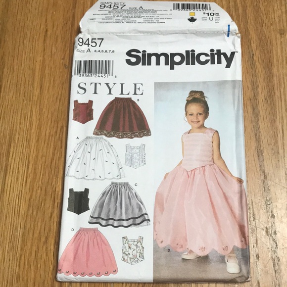 Simplicity | Office | Sewing Pattern Simplicity 9457 Little Girls Top ...